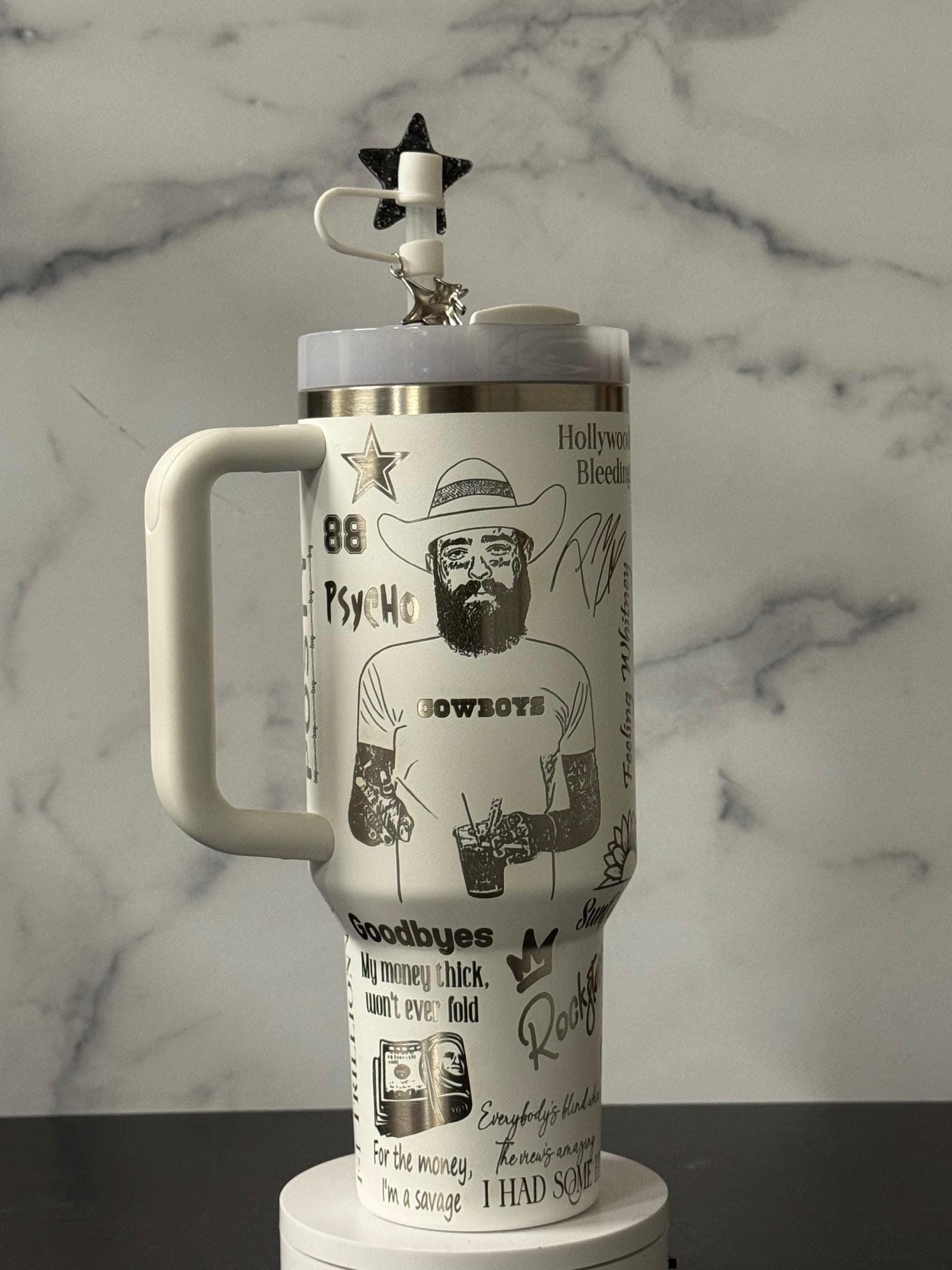 Laser Engraved Cowboy Posty Stanley Tumbler - Etsy