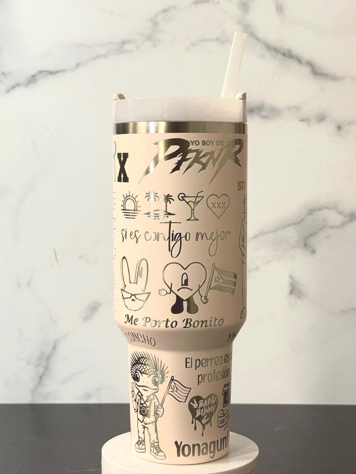 Laser Engraved Sapo Concho/bad Bunnee Inspired Stanley Tumbler - Etsy