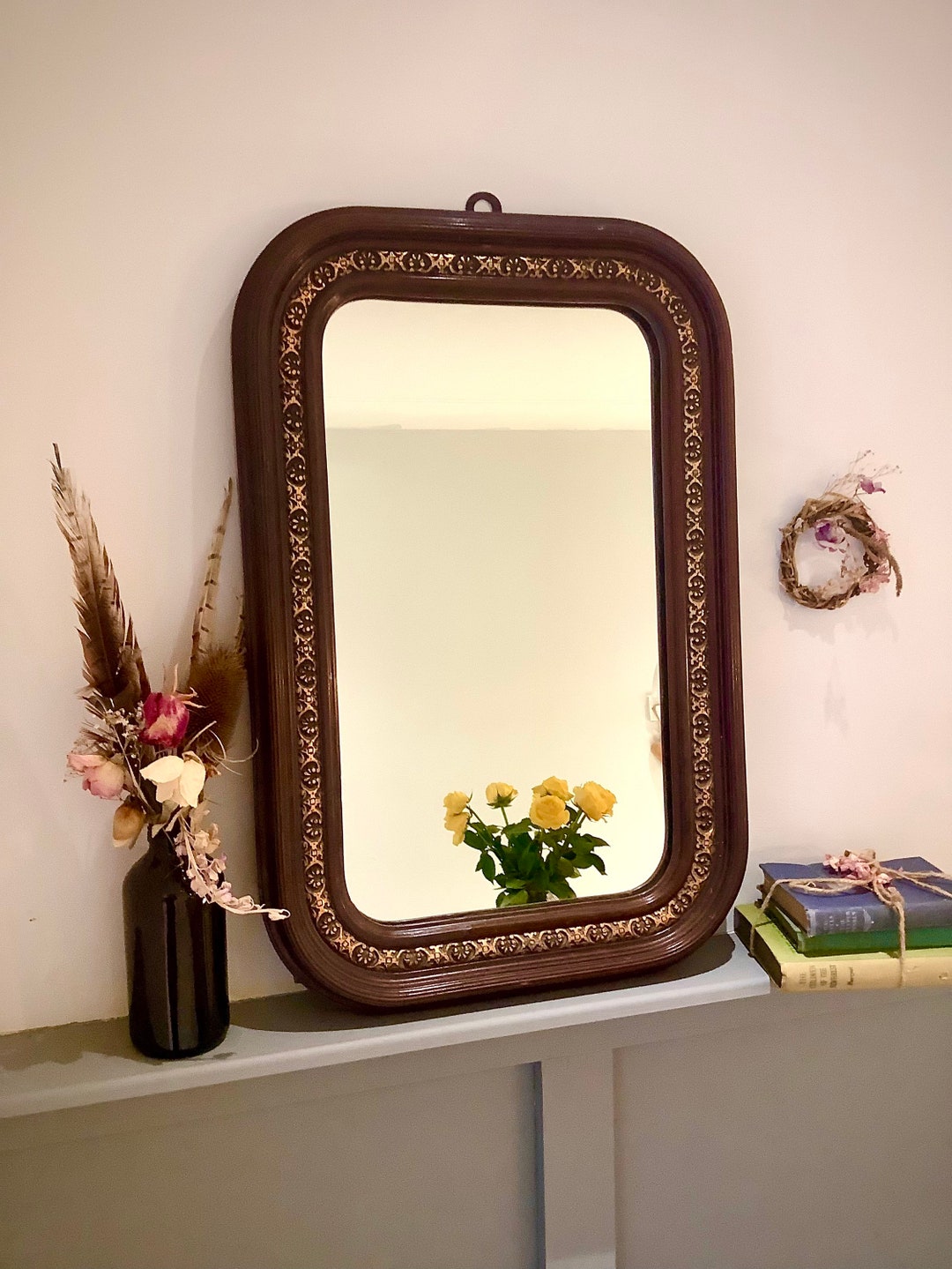 Beautiful Unusual Rare Shaped Rectangular Antique Wooden / Gilded ...