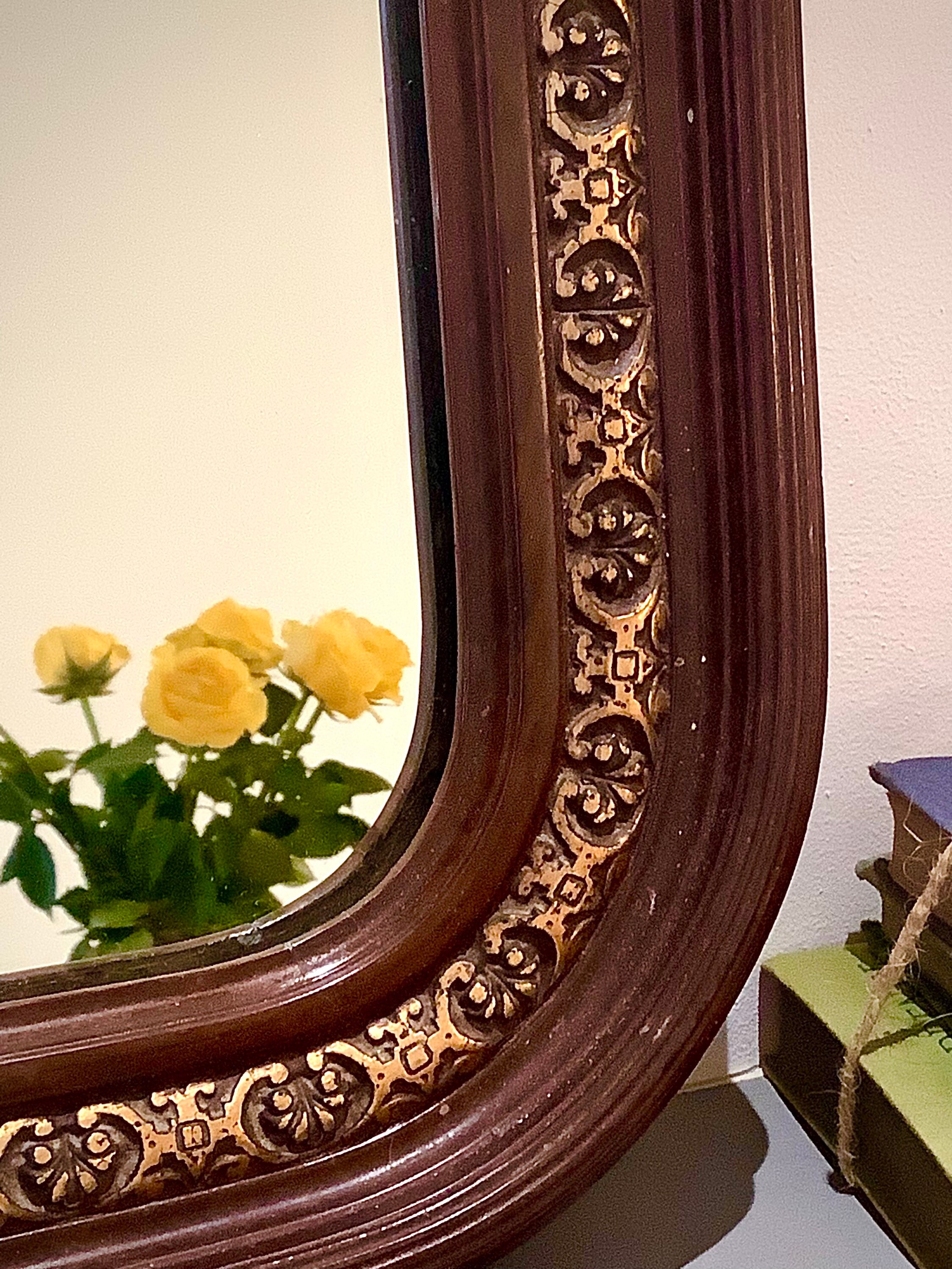 Beautiful Unusual Rare Shaped Rectangular Antique Wooden / Gilded ...