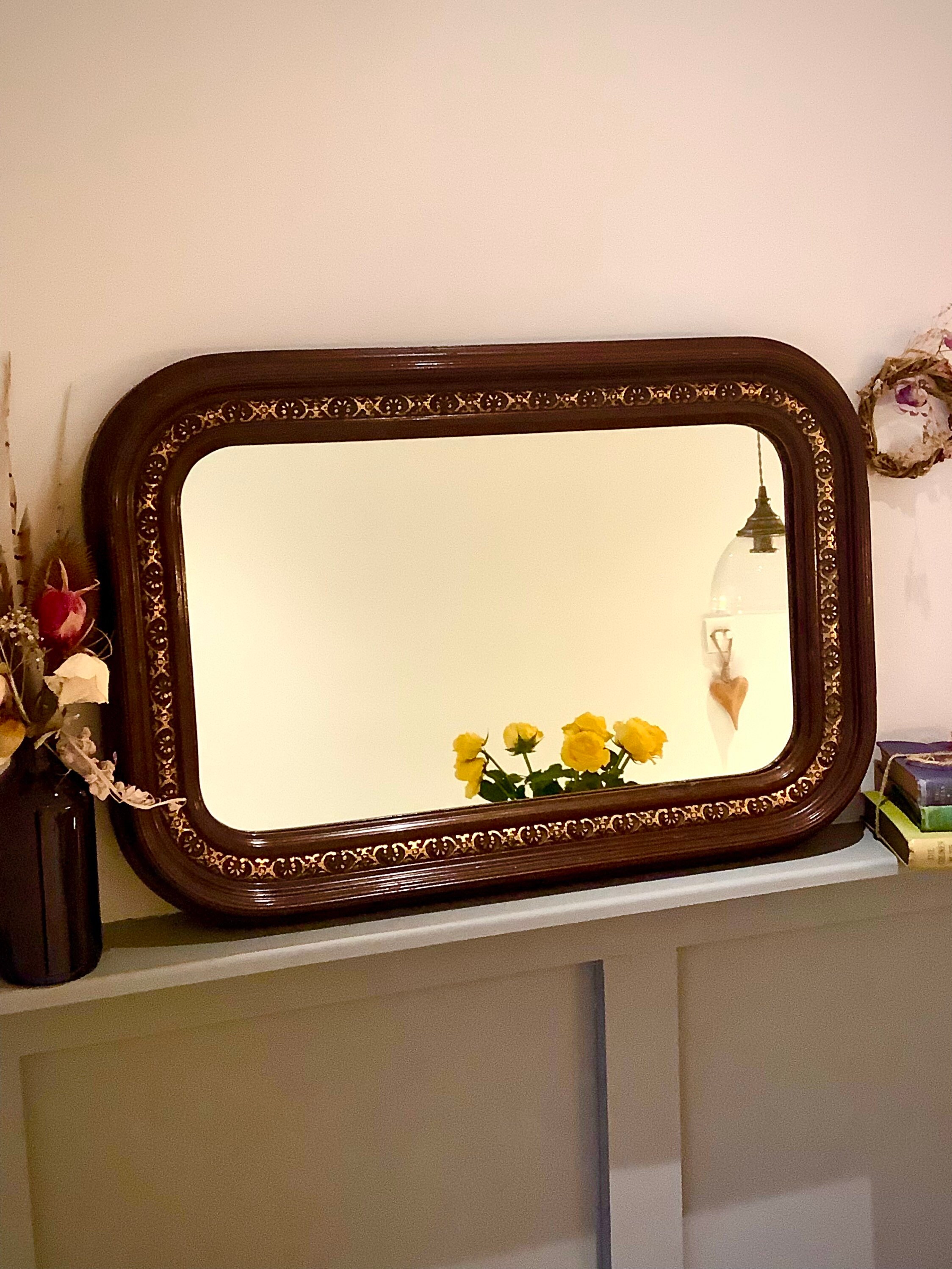 Beautiful Unusual Rare Shaped Rectangular Antique Wooden / Gilded ...