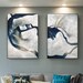 2 Pieces Abstract Paintings on Canvas Wall Art Framed for - Etsy