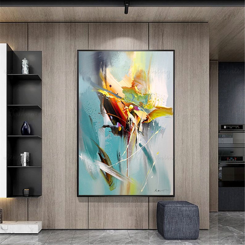 Abstrakte Malerei Wand Kunst Bilder für Wohnzimmer Wand Dekor | Etsy