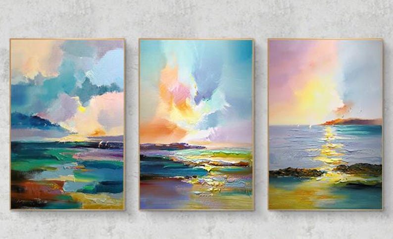 Custom Landscape Painting on Canvas, Abstract Tree Art, Home Decor - Etsy