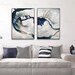 2 Pieces Abstract Paintings on Canvas Wall Art Framed for - Etsy