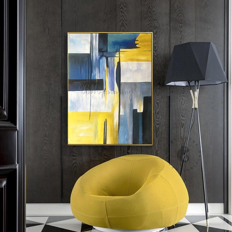 Gold Art Abstract Painting on Canvas Wall Art Pictures for - Etsy