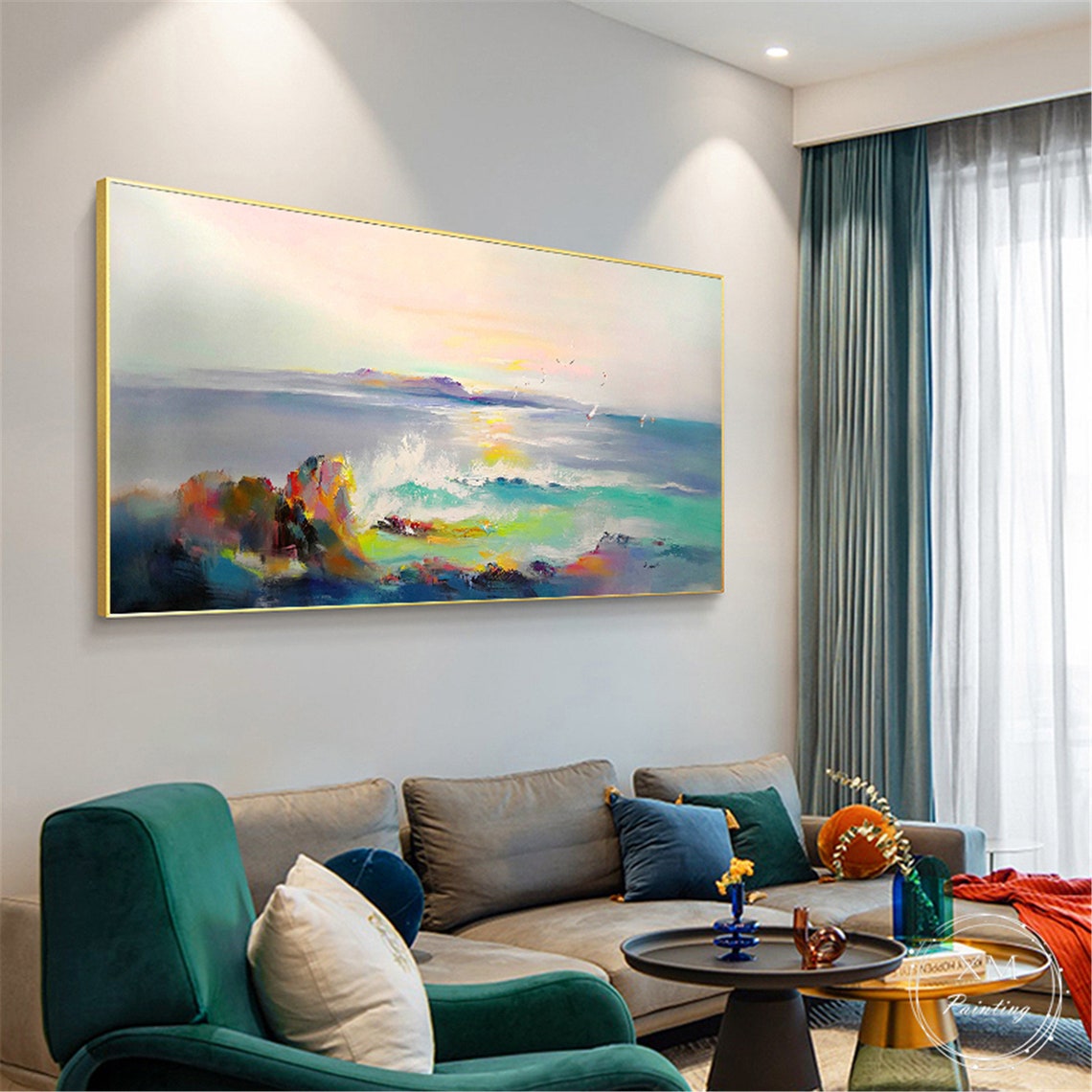Original Pink Abstract Painting on Canvas Wall Art Frame for - Etsy