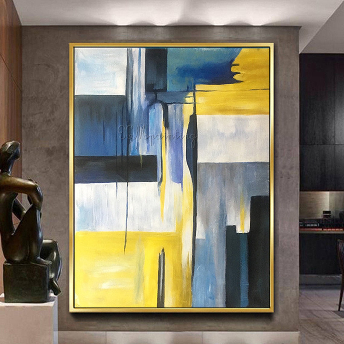 Gold Art Abstract Painting on Canvas Wall Art Pictures for - Etsy