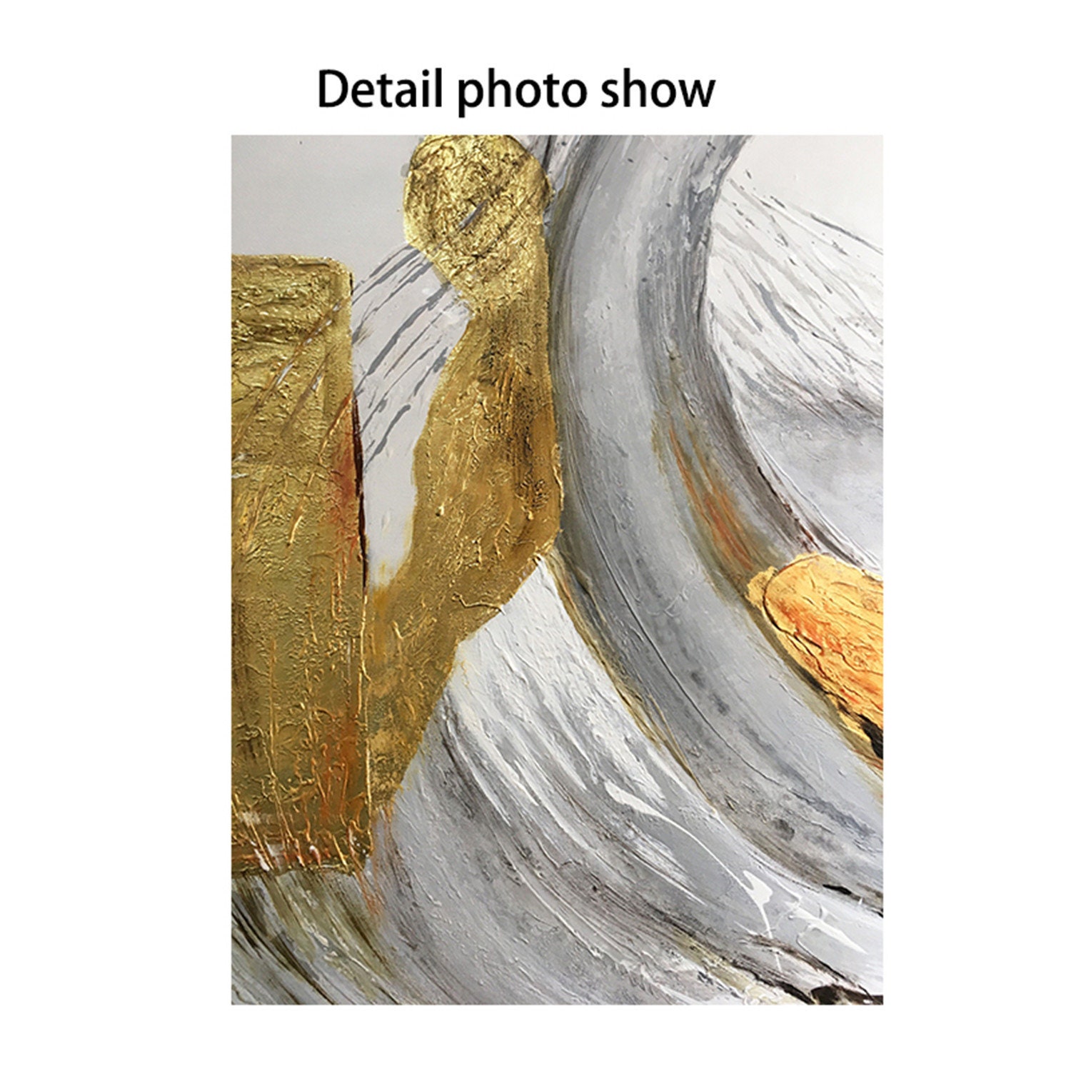 Gold Leaf Abstract Paintings Canvas Wall Art for Living Room - Etsy