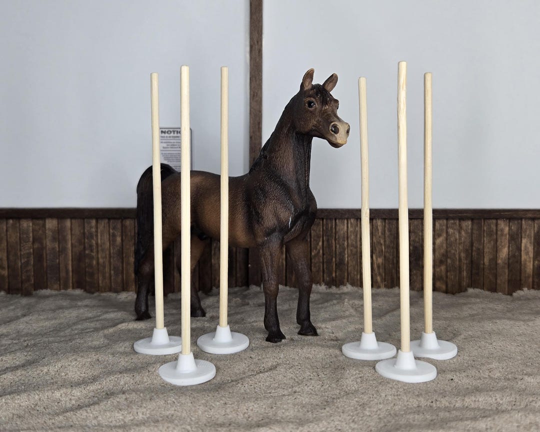 Six Unpainted Pole Bending Poles and Bases for Breyer Model Horses - Etsy