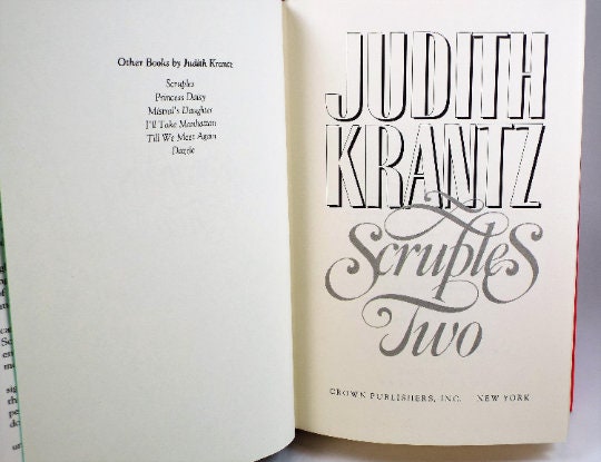 Beautiful First Edition of 'scruples Two' by Judith - Etsy