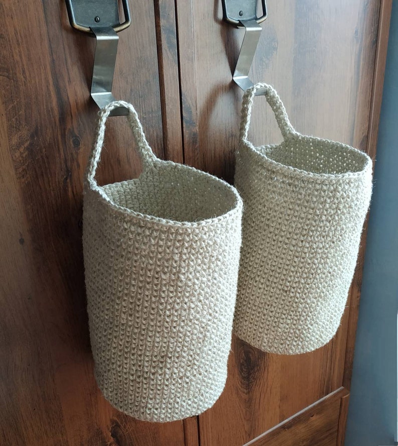 Wall Hanging Baskets Soft Bathroom Wall Storage Boho Nursery Decor - Etsy