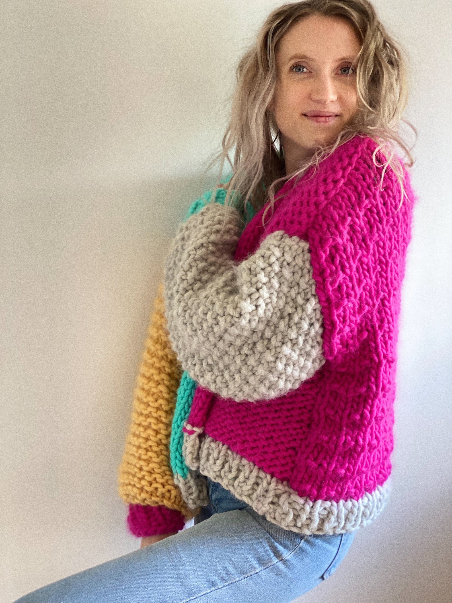 Chunky Knitting Pattern Six Stitch Cardigan - Etsy