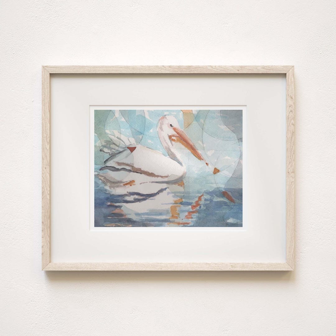 Pelican Art Print - Watercolor Pelican Abstract - Multiple Sizes - Etsy