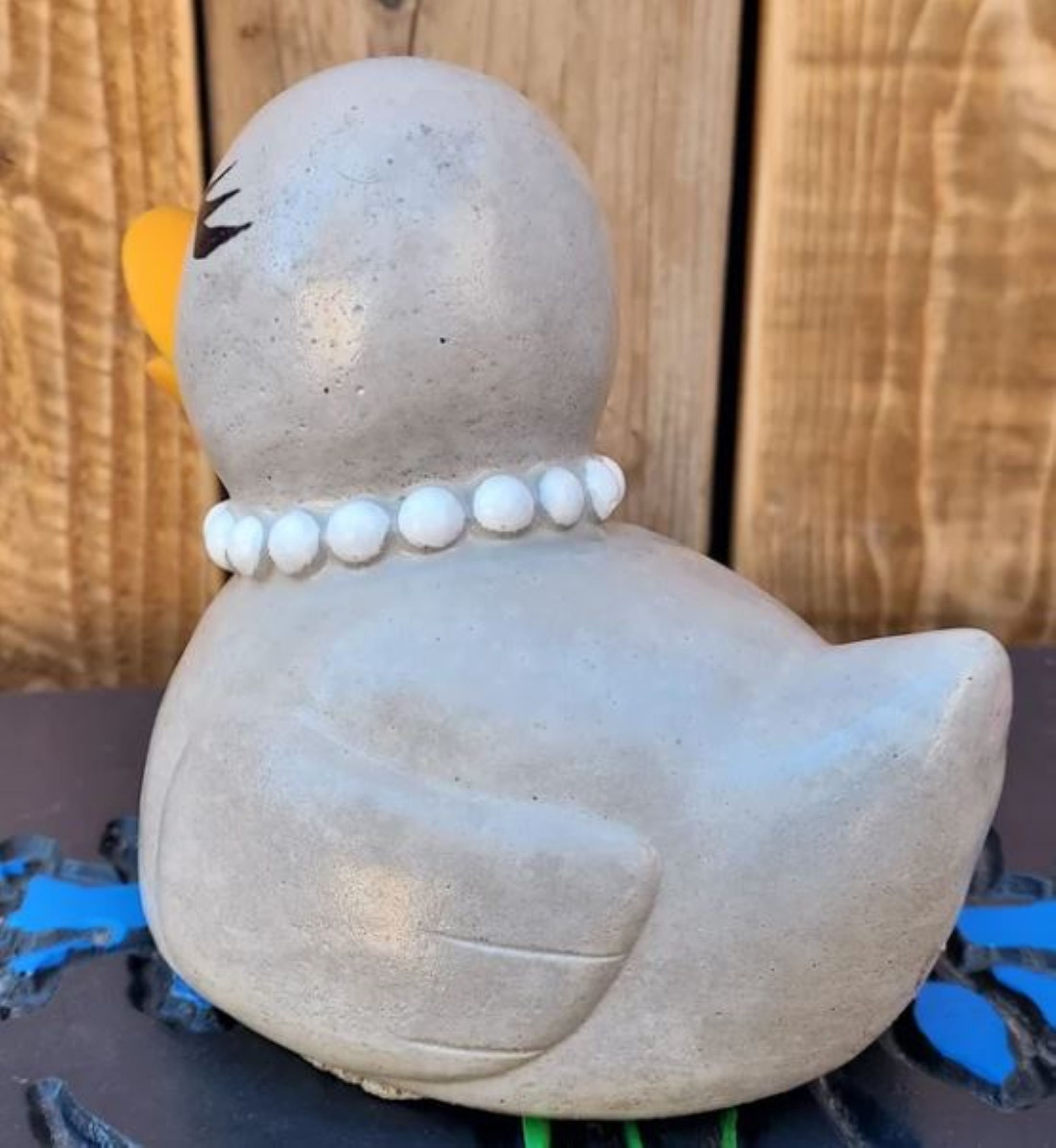 Rubber Duckie Concrete Statue. Duck Sculpture. Natural Stone Body ...