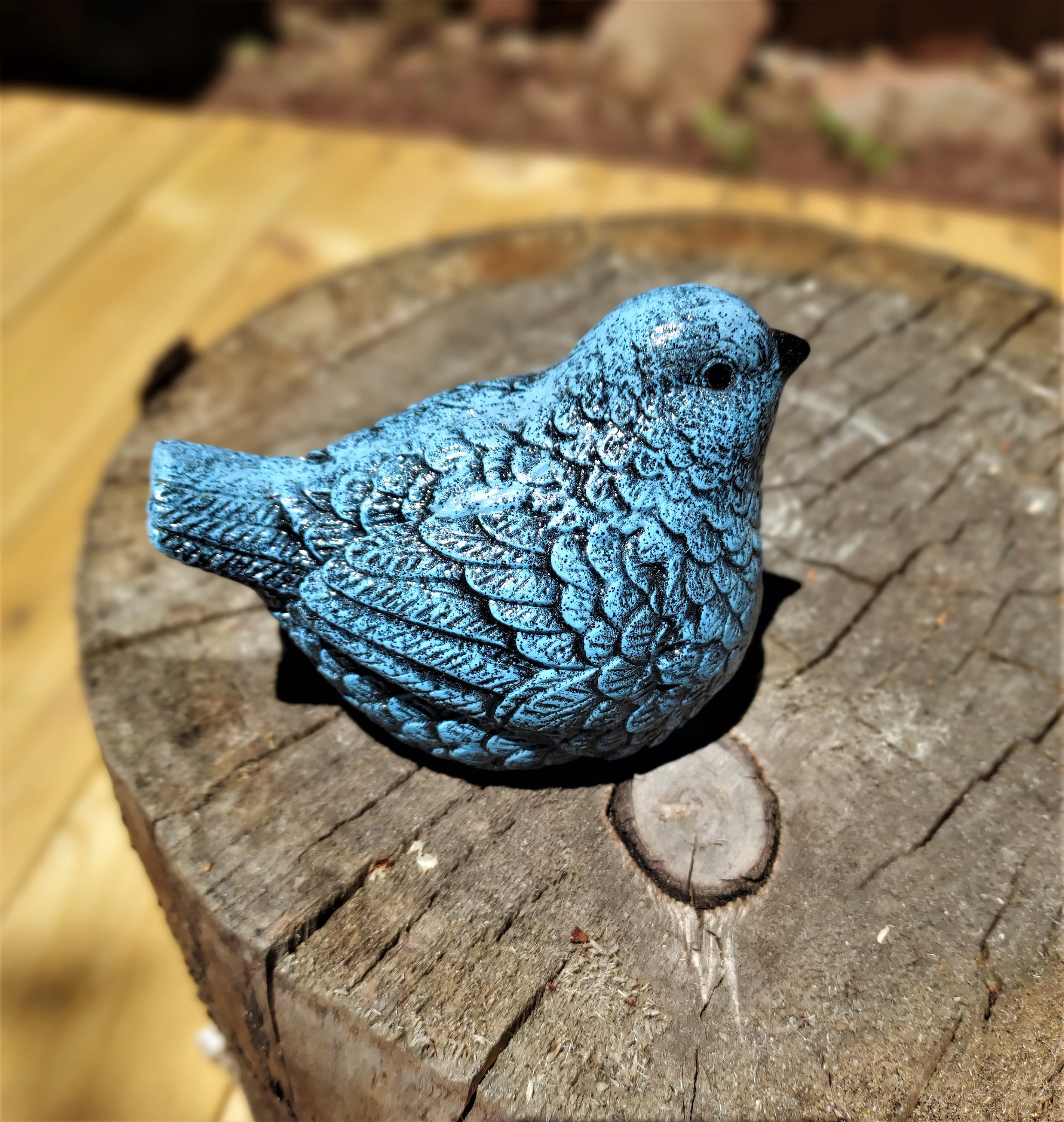 Concrete Bird Statue. Glitter. Stone Bluebird. 4 Cement - Etsy