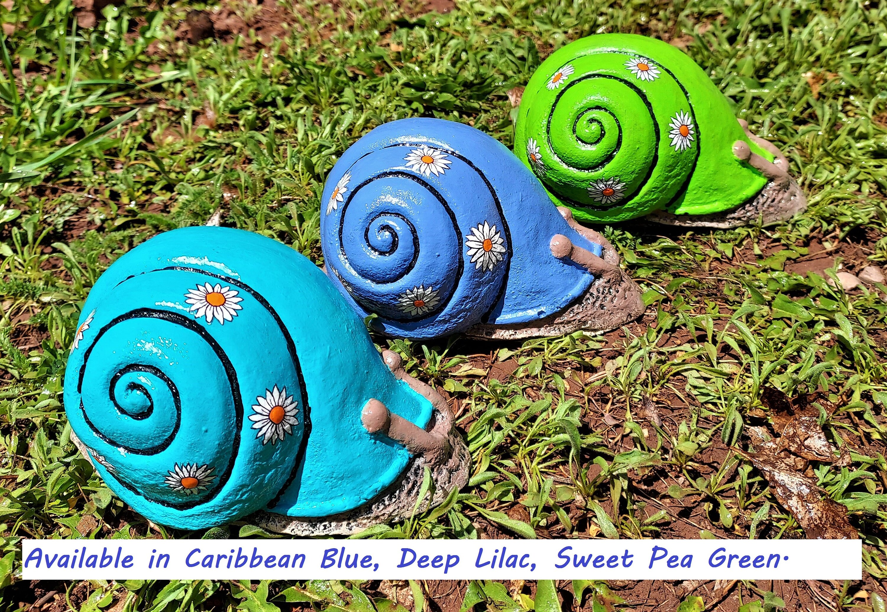 Concrete Snail Garden Statue. Handmade/painted. Lime Green - Etsy