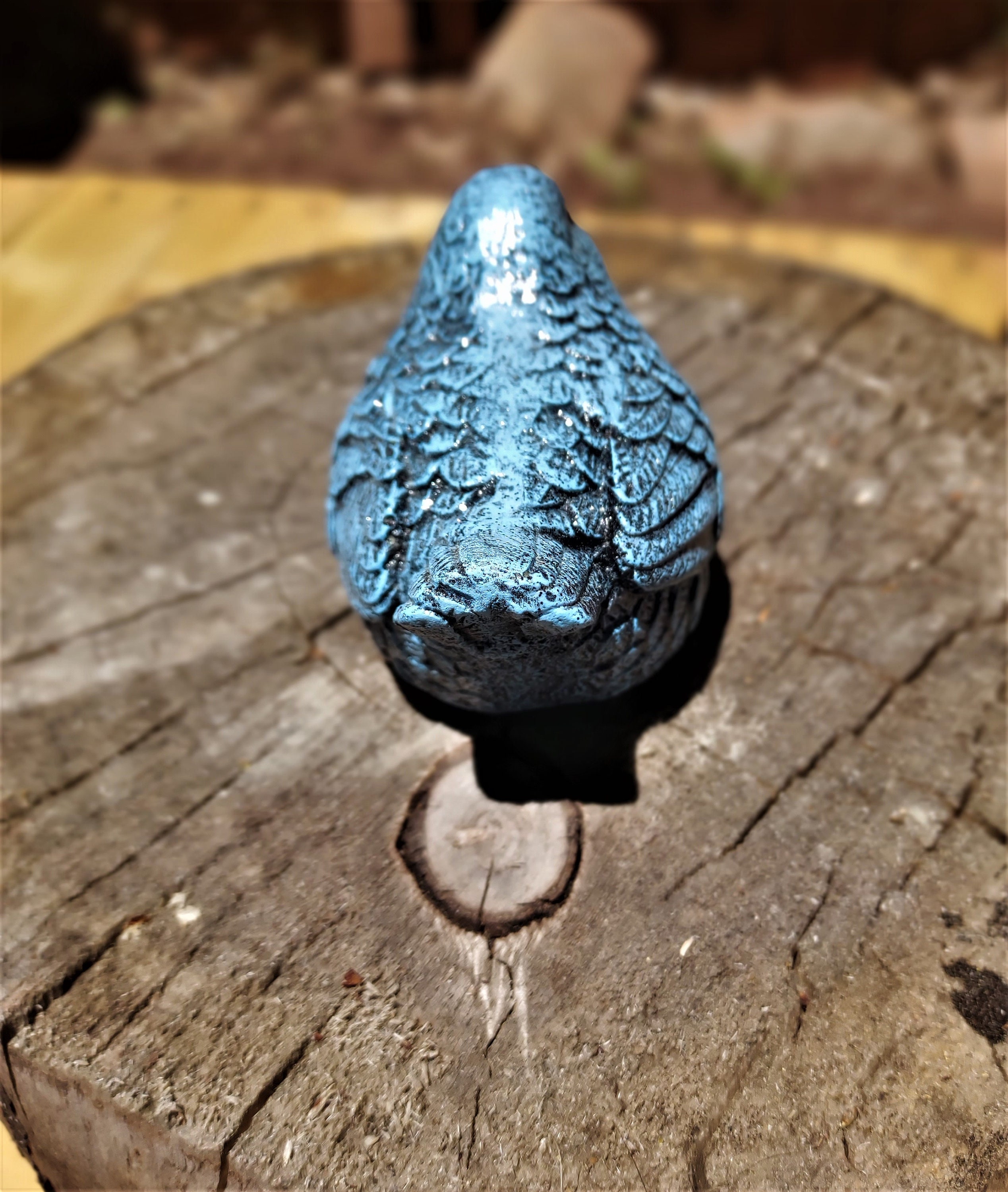 Concrete Bird Statue. Glitter. Stone Bluebird. 4 Cement - Etsy