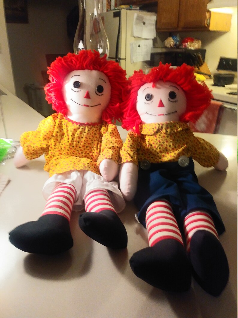 Raggedy Ann and Andy Rag Dolls Circa. 1980s - Etsy