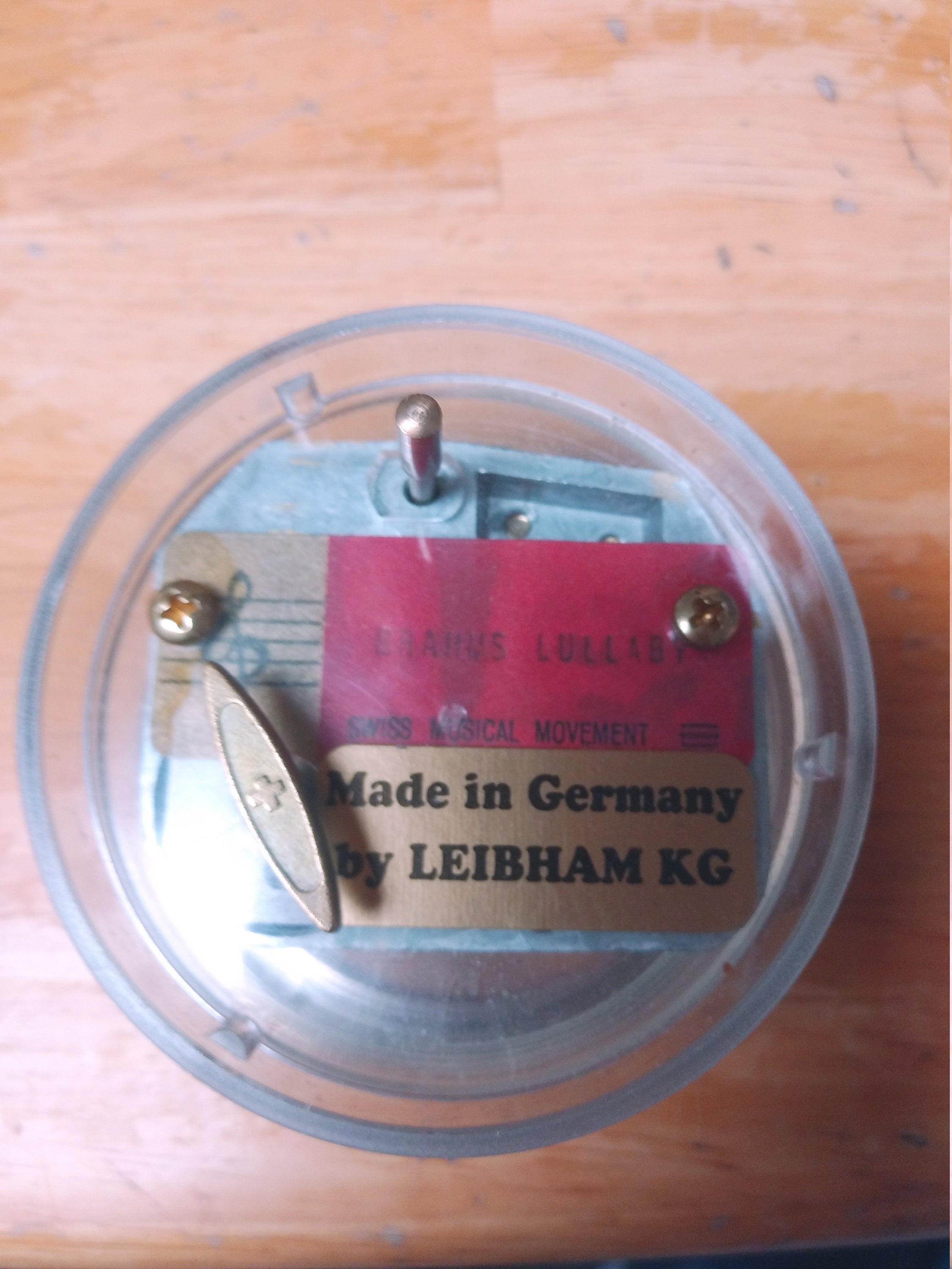 1980s Music Box paper weight in original box that plays Brahms Lullaby ...