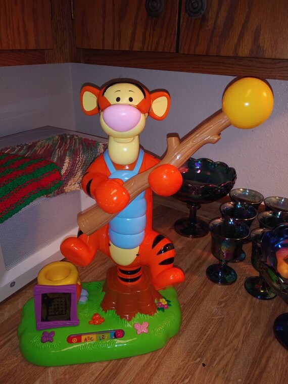 Tigger Plastic Toy Holding Bat Circa. 1984 - Etsy