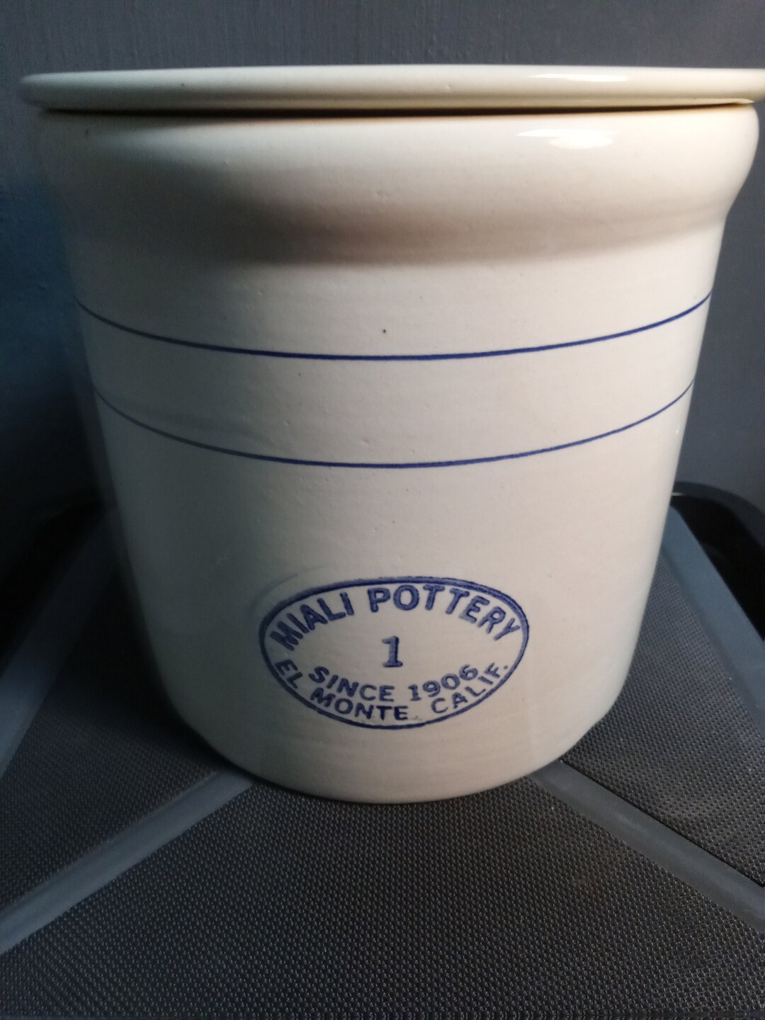 Miali 1 Gallion Stoneware Crock With Lid - Etsy