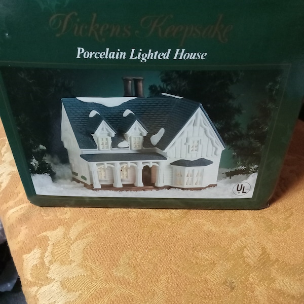 Porcelain Lighted House - Etsy