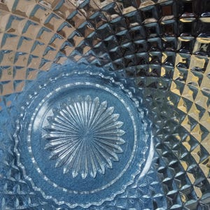 17 Piece Diamond Pattern Cut Glass Punch Bowl Set. - Etsy