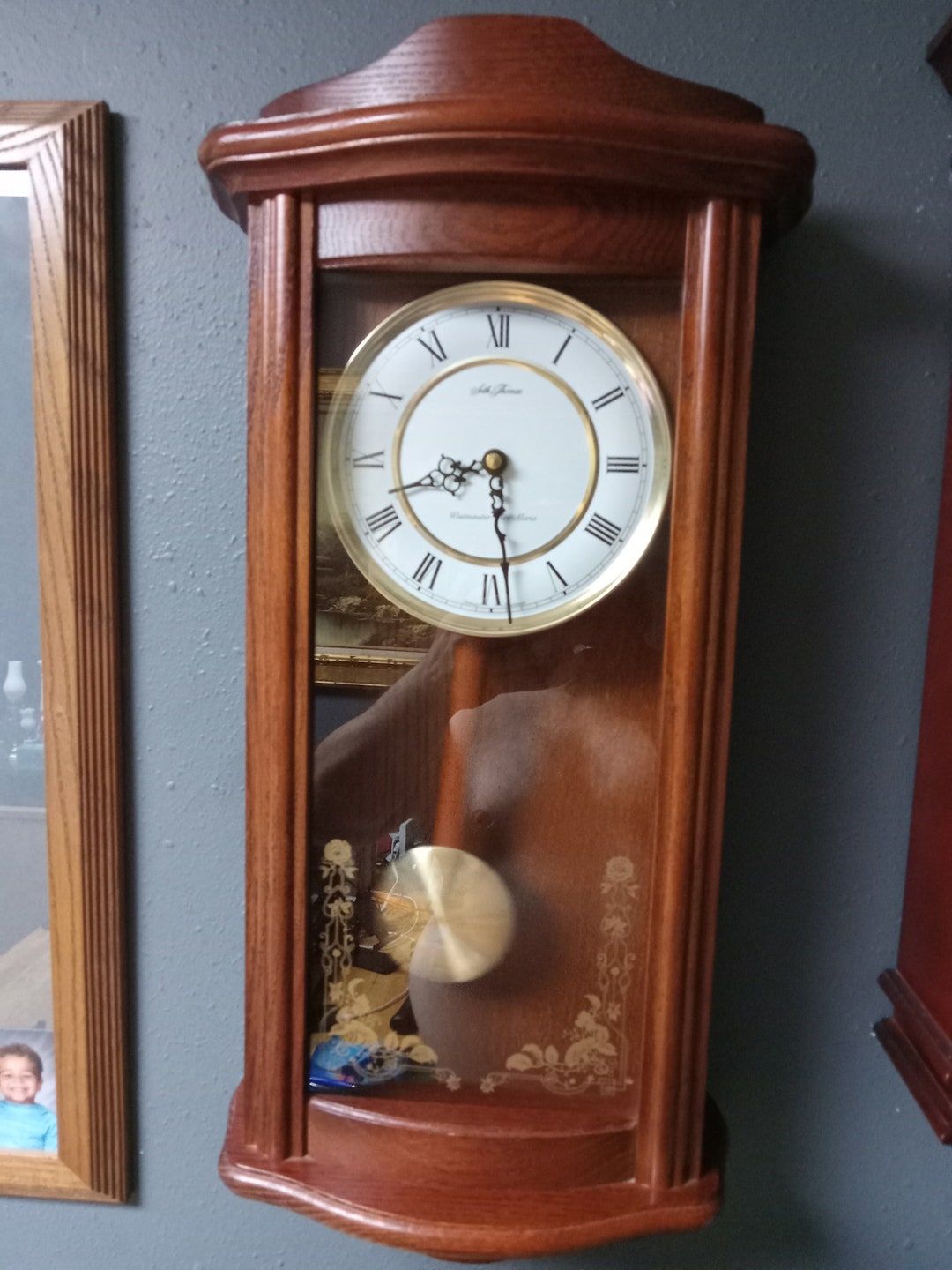 Seth Thomas Pendulating Wall Clock Westminster Ave Maria - Etsy