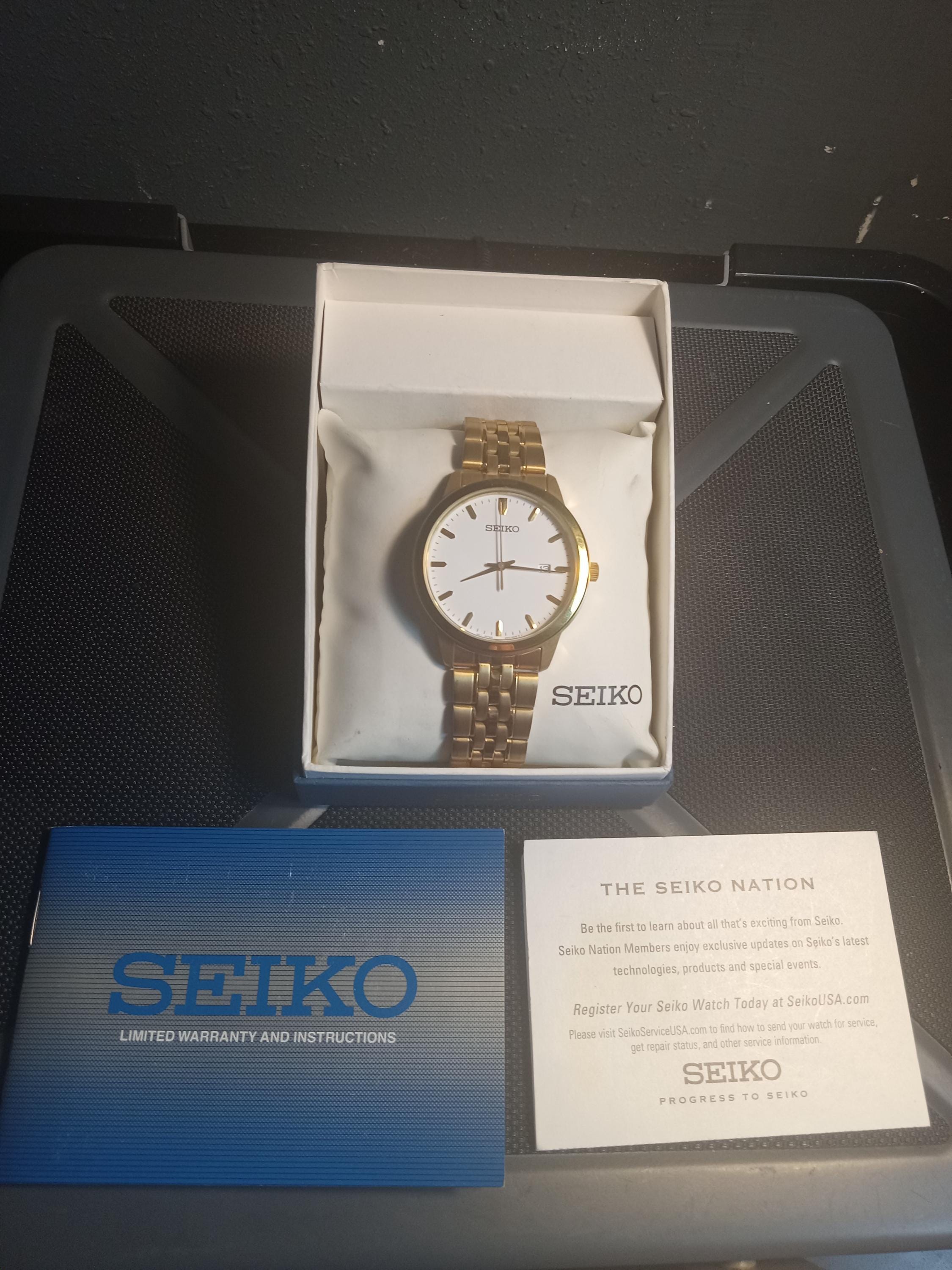 Seiko 6N42-00A0 Men's Wrist Watch With Box Manual and Warranty Card - Etsy