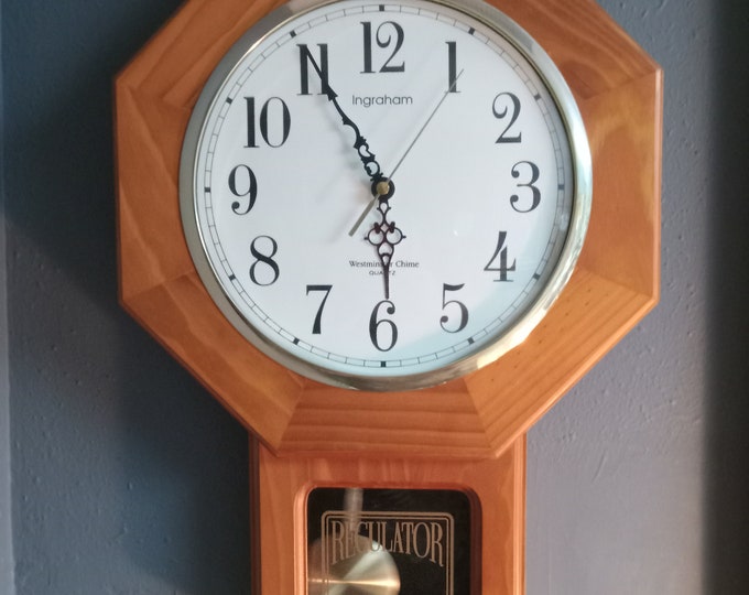 Ingraham Quartz Westminster Chime Regulator Wall Clock - Etsy