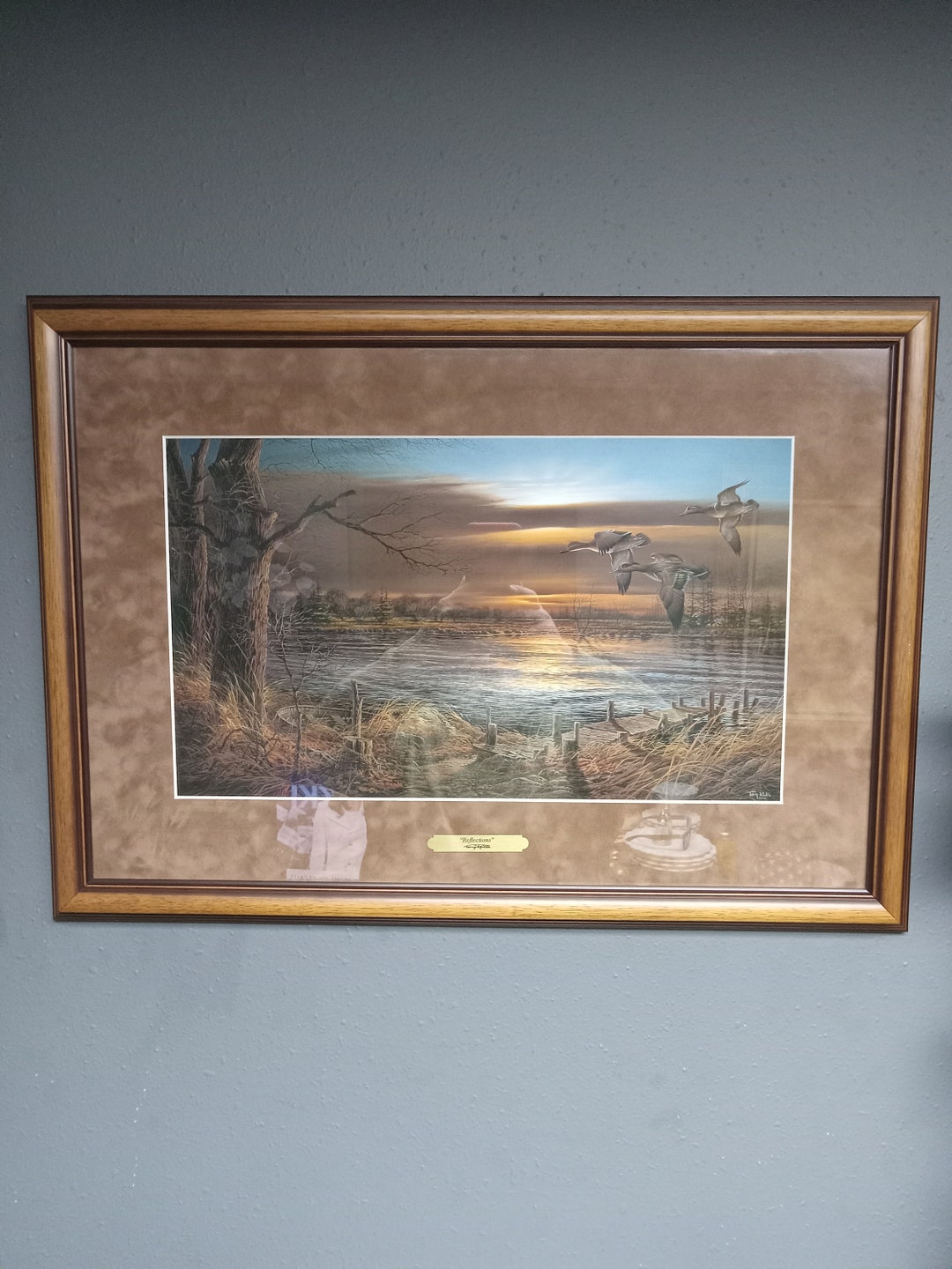 Terry Redlin - Reflections Framed Deluxe Oak Encore Edition - Etsy