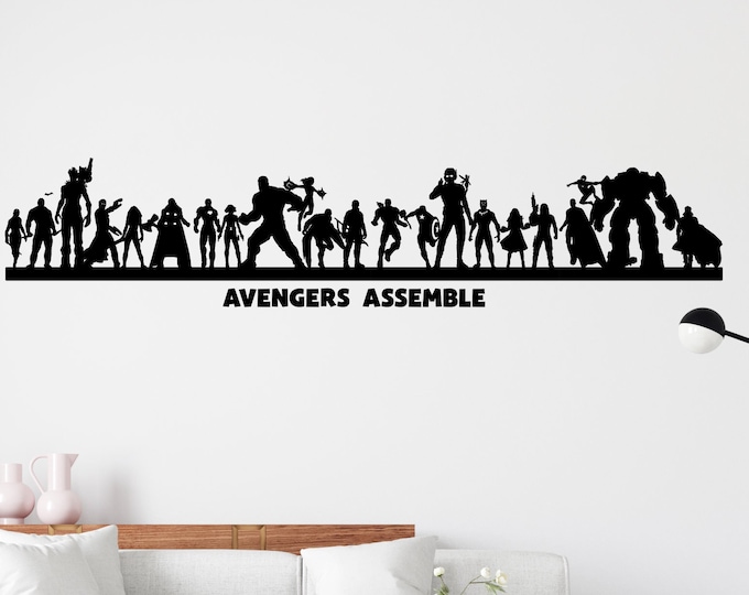 Avengers Wooden Wall Art Home Decor, Superheroes Concept Wall Decor ...