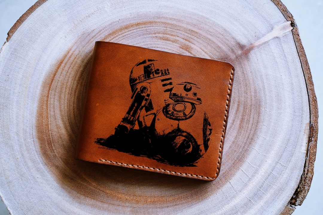 Starwars R2D2,BB8 Robot,starwars Robot Leather RFID Blocking Handmade ...