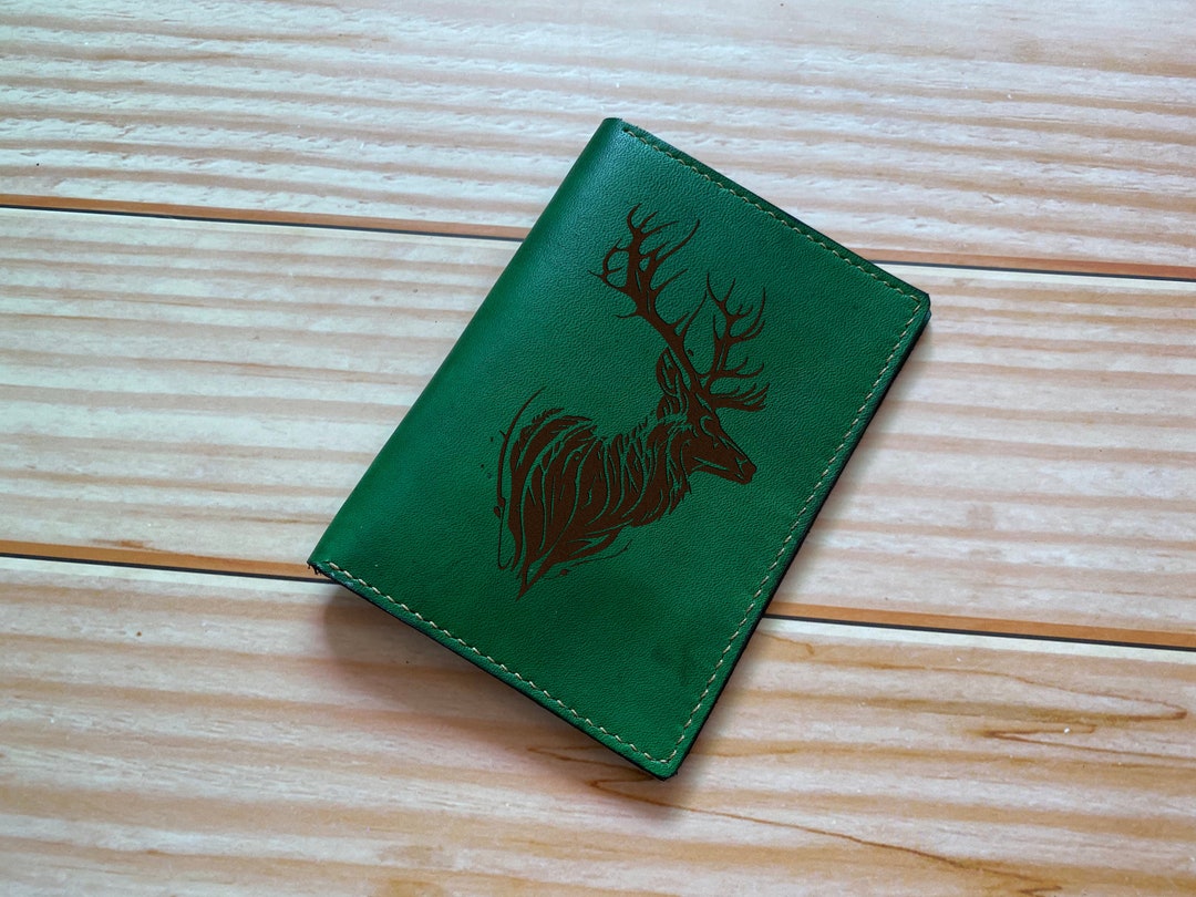 Handmade Leather Wallet: Deer Elk Design, Hunting Gift - Etsy