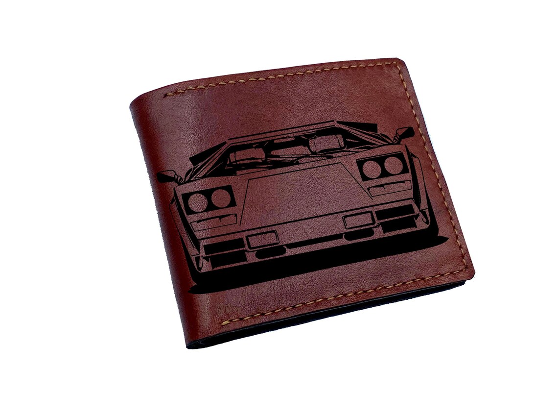 Lamborghini Countach Supercar Handmade Leather Wallet/mechanic - Etsy