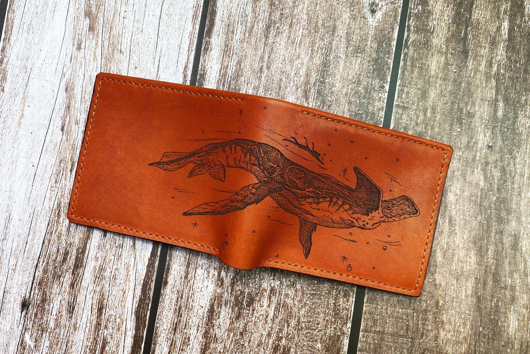 Tulkun Whale Leather Wallet: Handmade Unisex Gift - Etsy