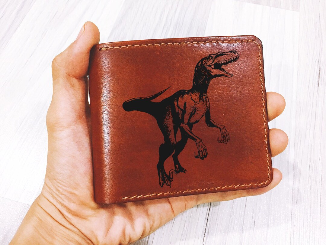 Handmade Leather T-rex Wallet: Jurassic World Dinosaur Gift - Etsy