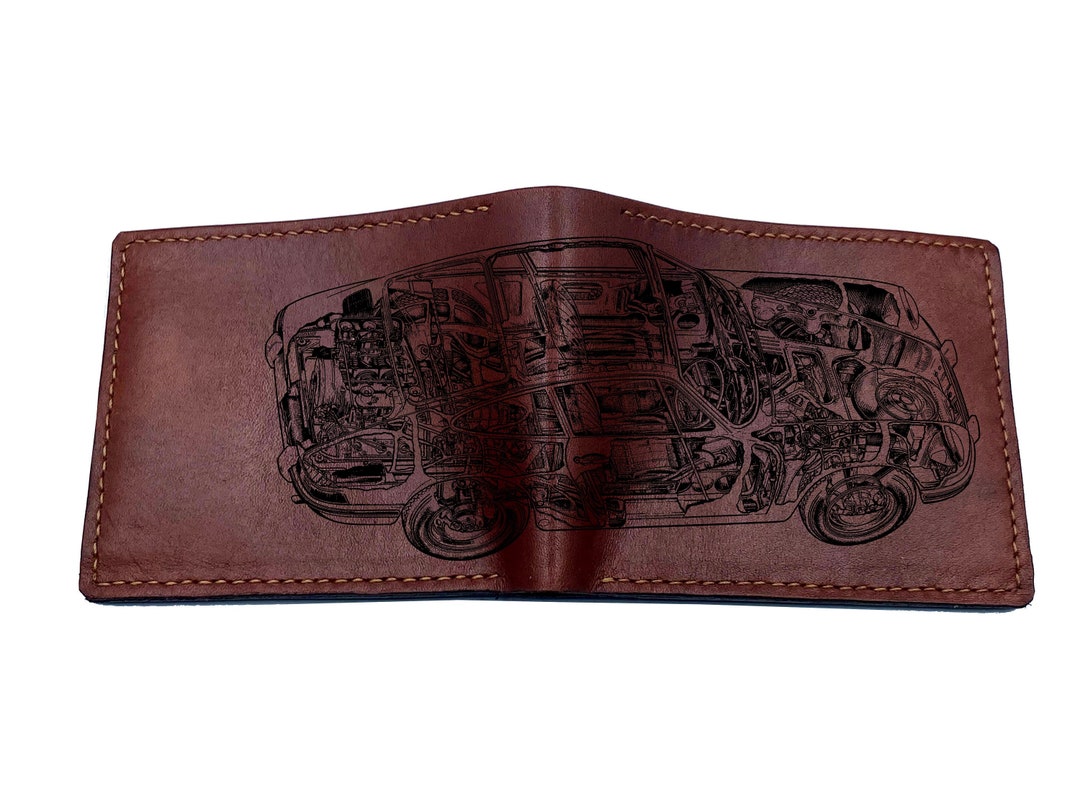 Cutaway Porsche 911 Leather Wallet - Handmade Mechanic Gift - Etsy