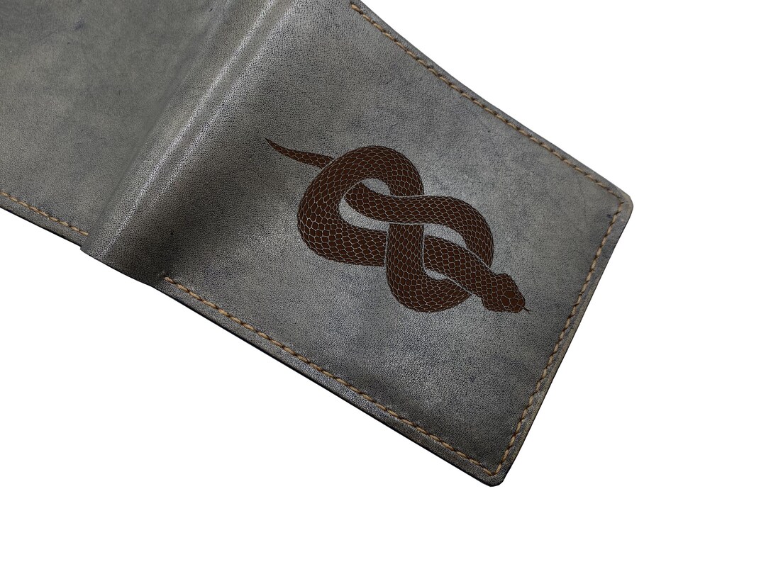 Infinity Snake Leather Wallet: Personalized Handmade Cobra Wallet - Etsy