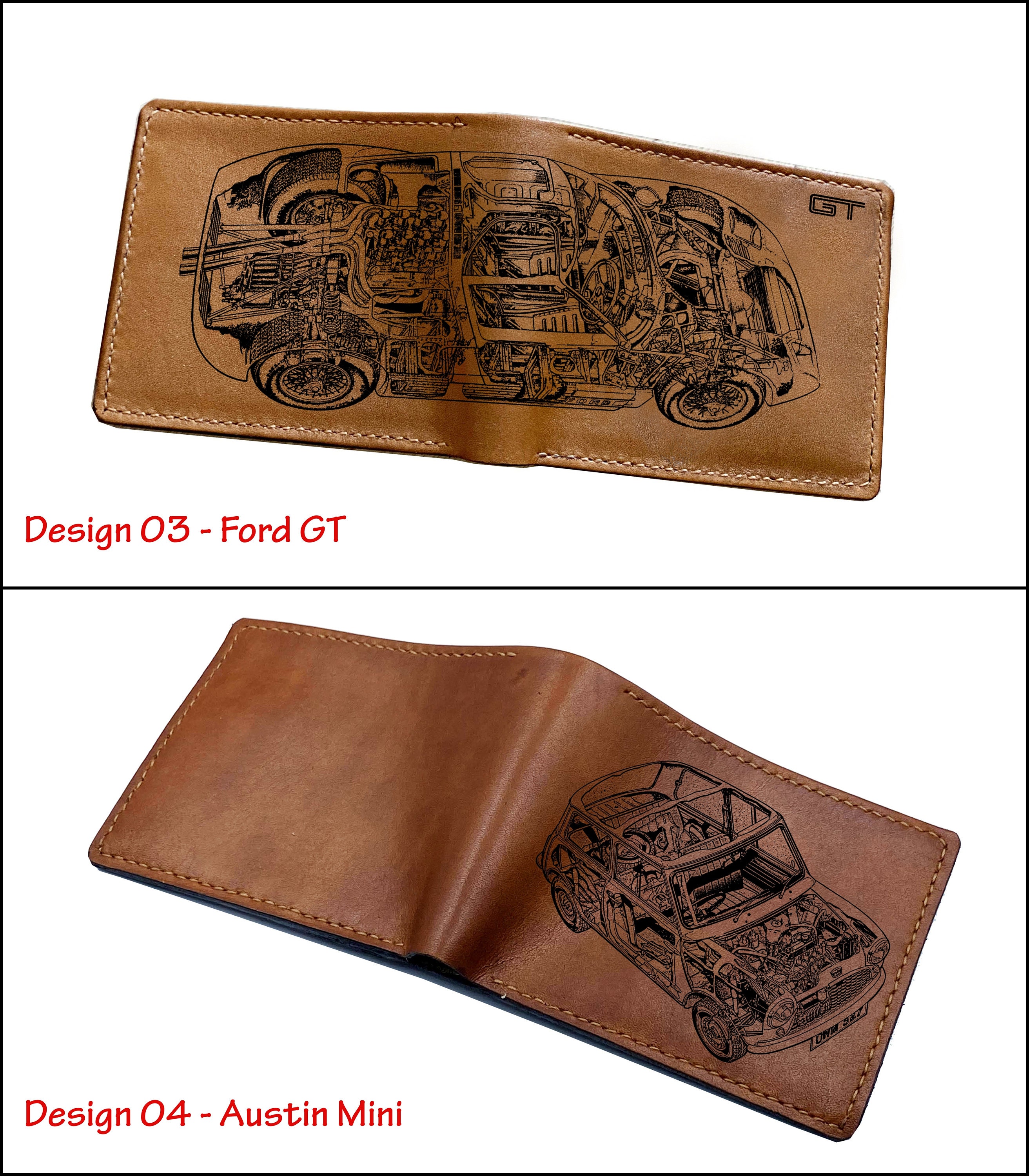 Cutaway Austin Mini Cooper Wallet/mechanic Wallet/car Leather - Etsy UK