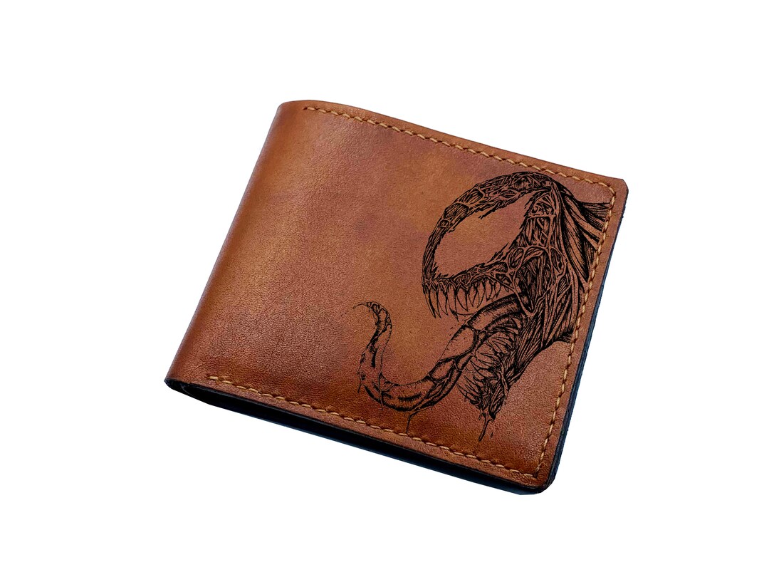 Venom Leather Wallet: Handmade Super Villain Gift - Etsy
