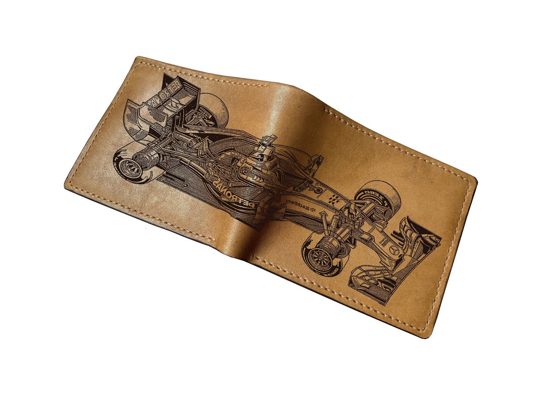 Formula 1 Leather Wallet: Handmade Cutaway Racing Car Design - Etsy