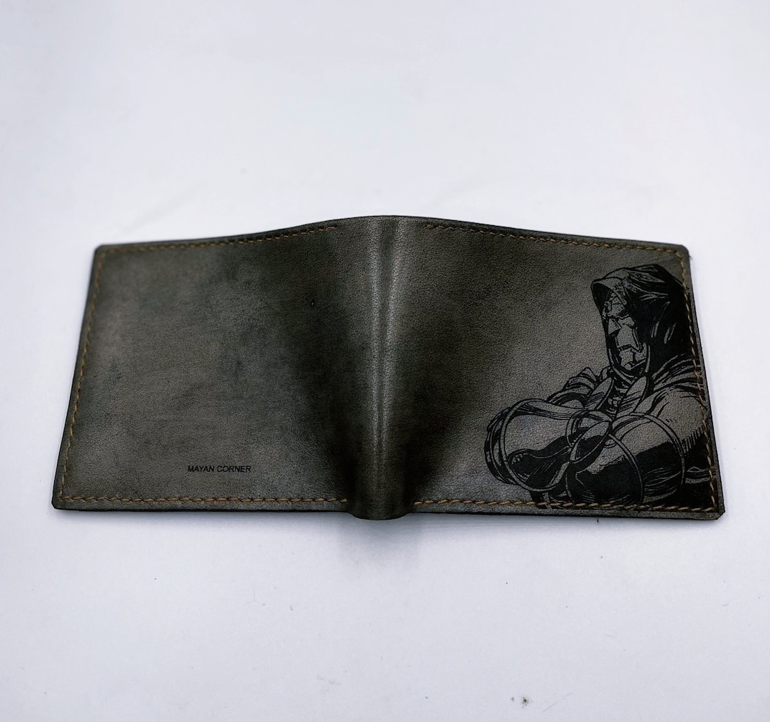 Doctor Doom Premium Leather Handmade Wallet, Marvel Super Villains, Dr ...