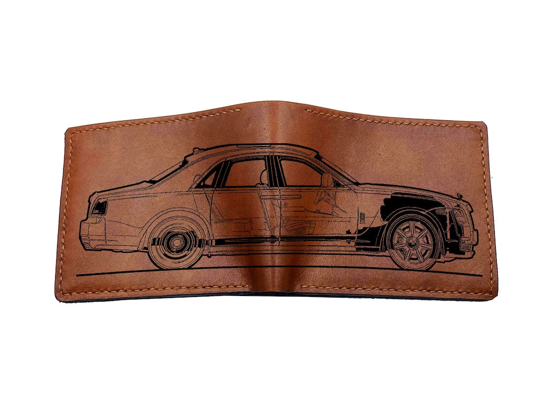 Handmade Rolls Royce Phantom Leather Wallet: Trifold Car Enthusiast ...