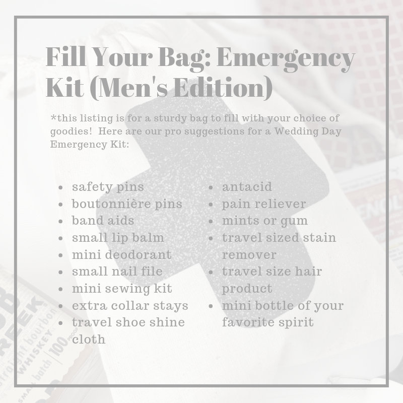 Wedding Hangover/emergency Kit Bag - Etsy