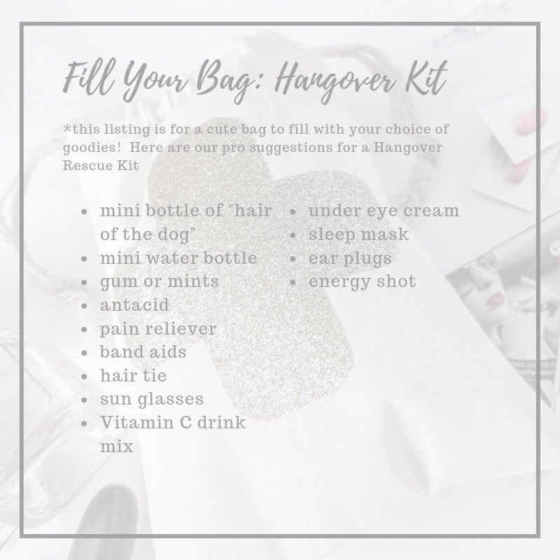 Wedding Hangover/emergency Kit Bag - Etsy
