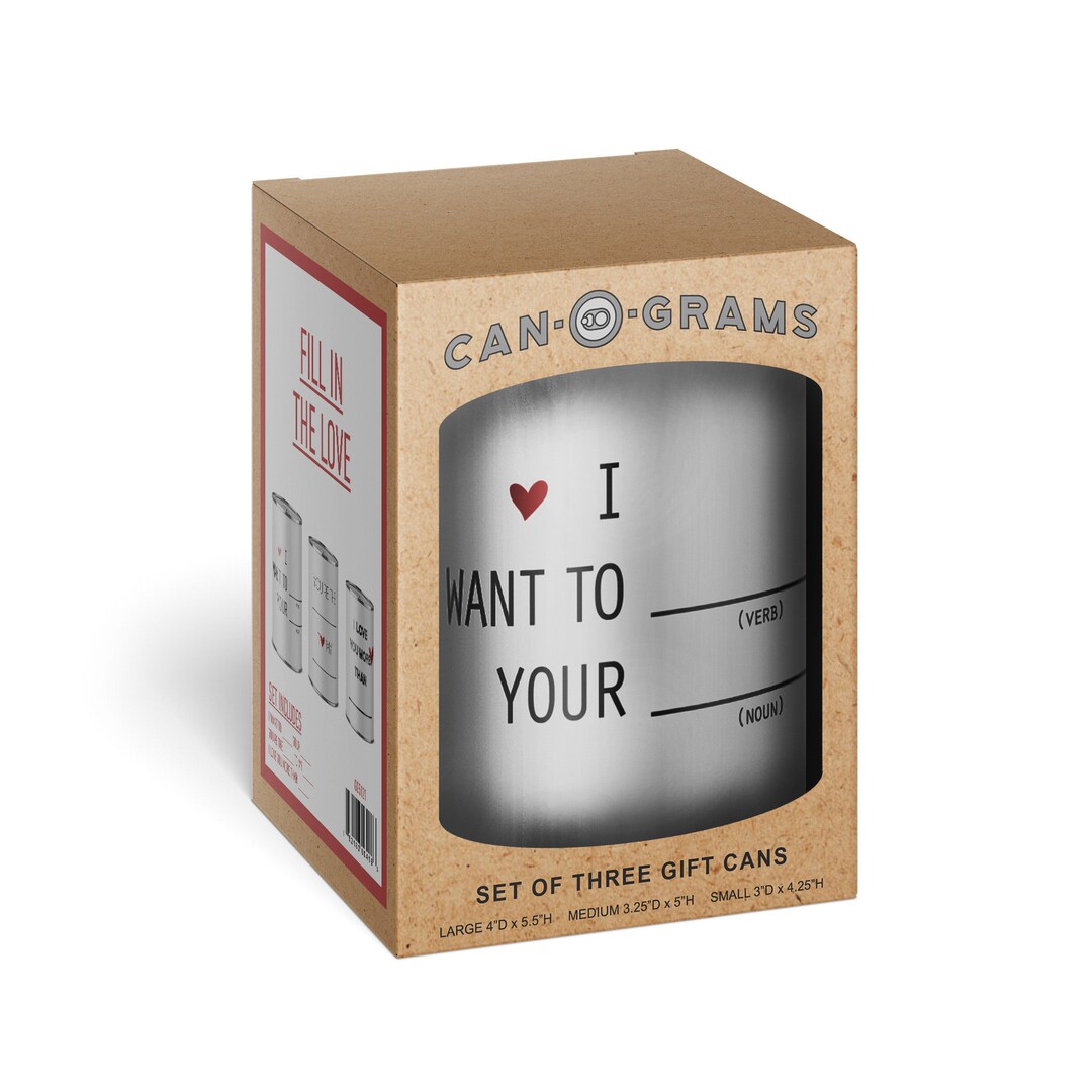 Fill in the Love Can-o-grams (set of 3) - Anniversary Gift Can ...