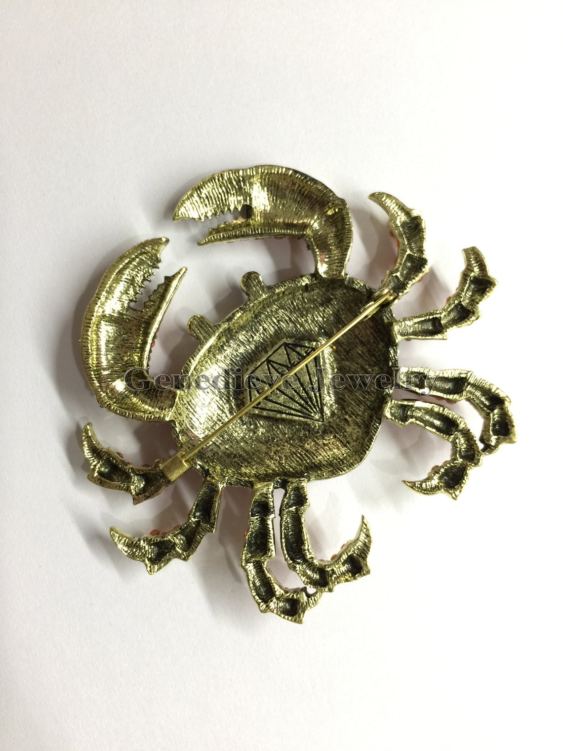 Crab Brooch | Crystal Crab Anniversary Gift Brooch | Mother's Day ...