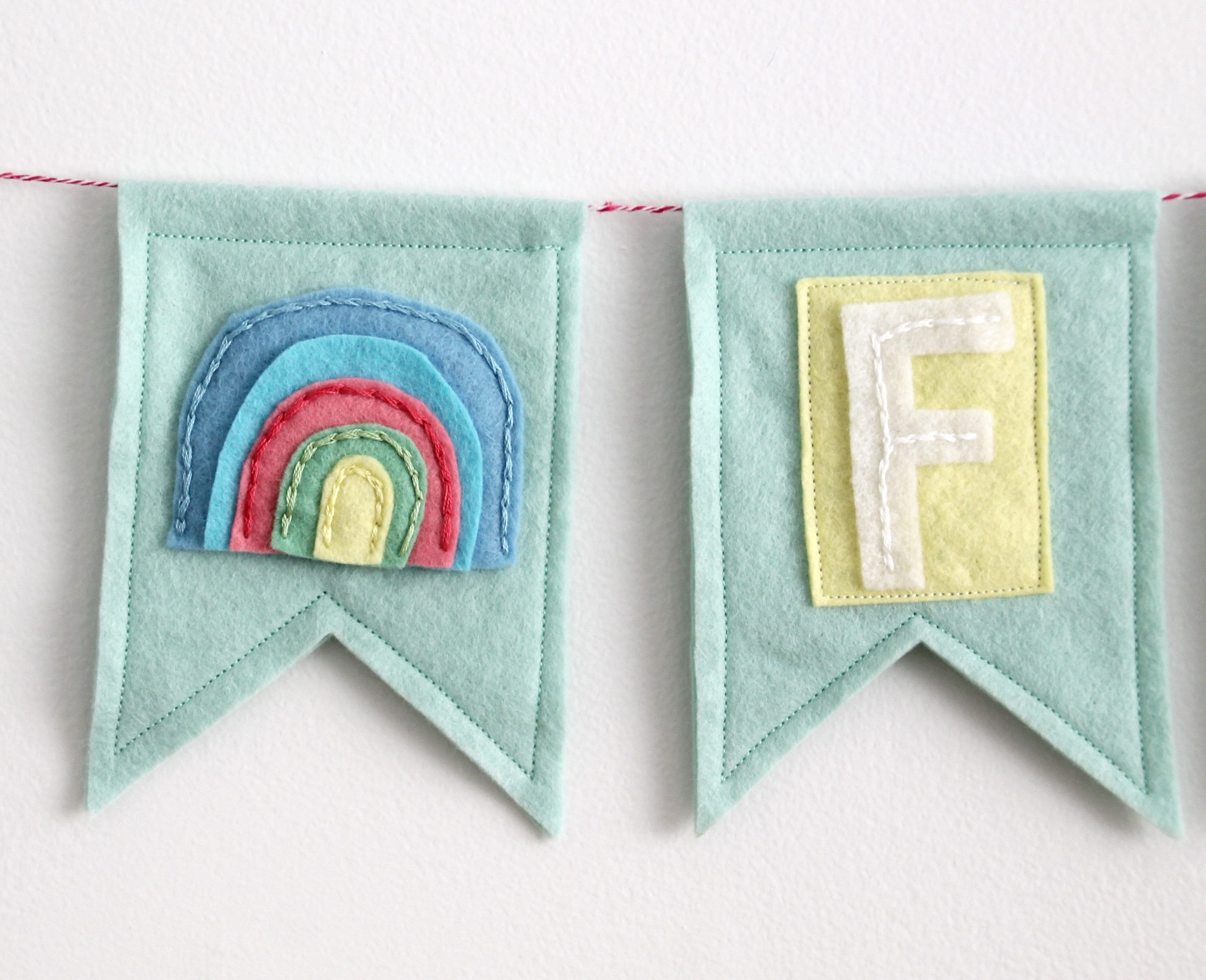 Personalised Pastel Name Banner, Custom Baby Name Banner, Rainbow ...